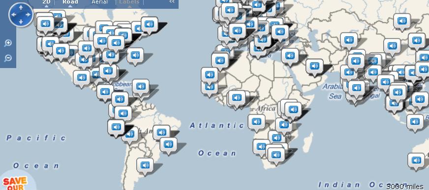 Interactivity as a Sensory Experience: The geographical sound map: Examples