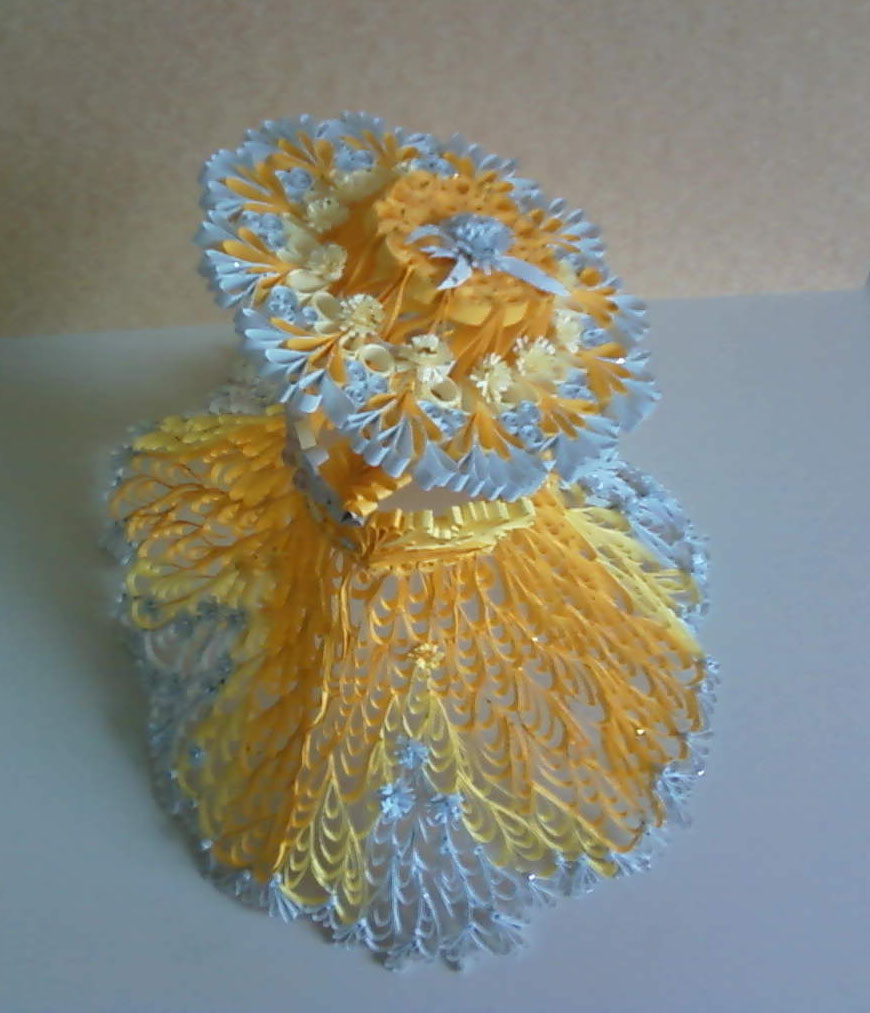 Neli Quilling Art: Qilling dress - 3