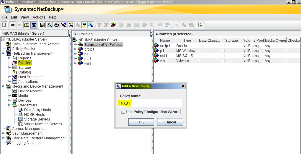 Remote Infrastructure Management: NetBackup NDMP Backup Configuration