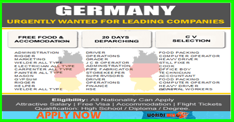 Latest Jobs in Germany – Apply Now - worldswin - jobs apply and travel ...