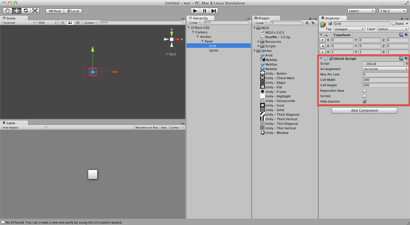 【Unity,NGUI3.x】Gridを使って等間隔に配置 | naichilab - Android iOSアプリ開発メモ