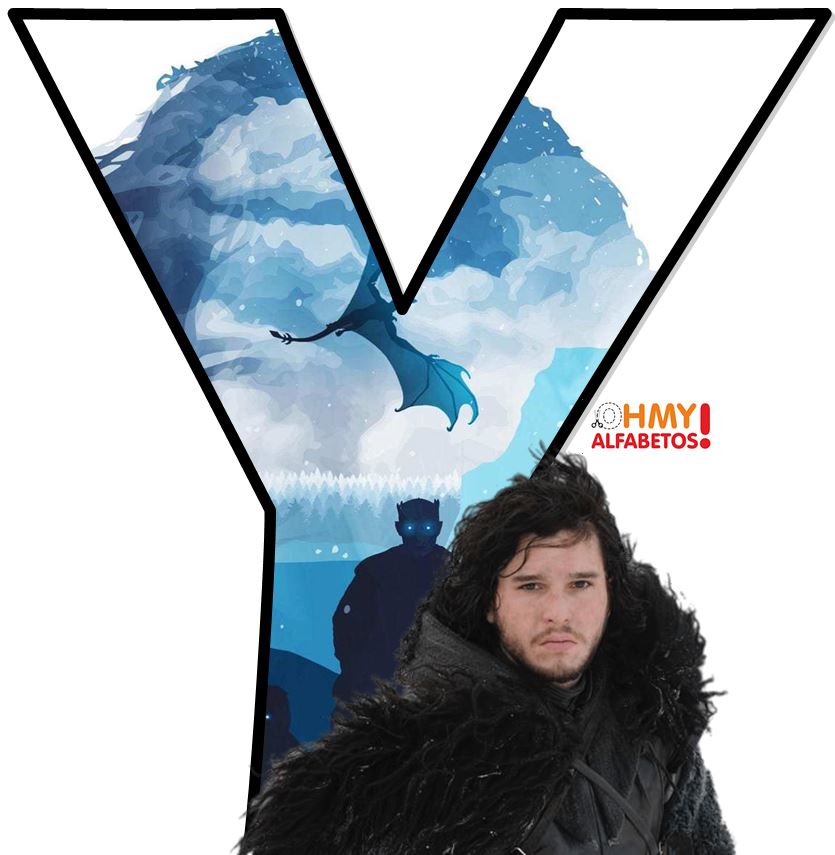 Abecedario GoT Jon Snow. GoT Jon Snow Alphabet. - Oh my Alfabetos!