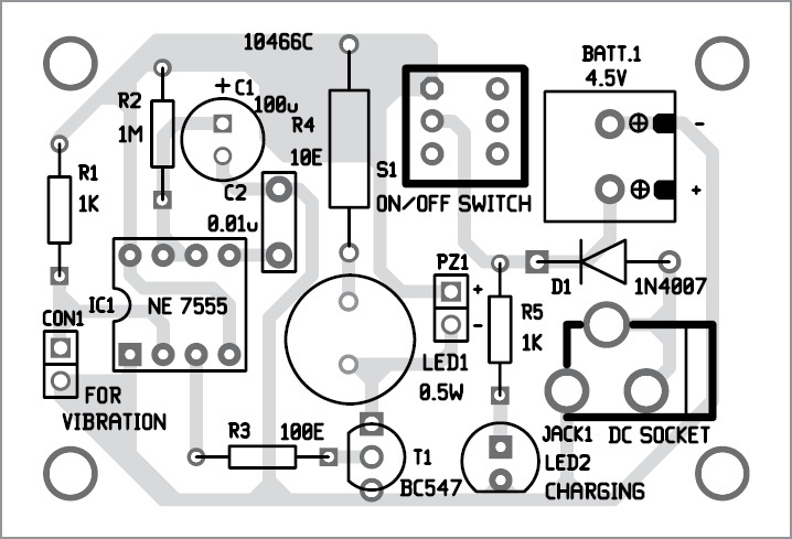 Simple Vibration Sensor Circuit Diagram