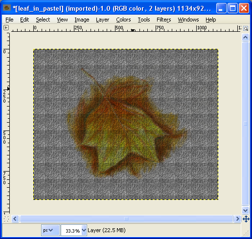 Apply a paper/canvas texture to a digital painting image using Gimp