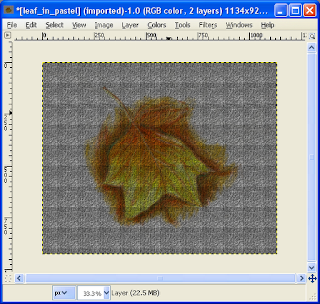 Apply a paper/canvas texture to a digital painting image using Gimp