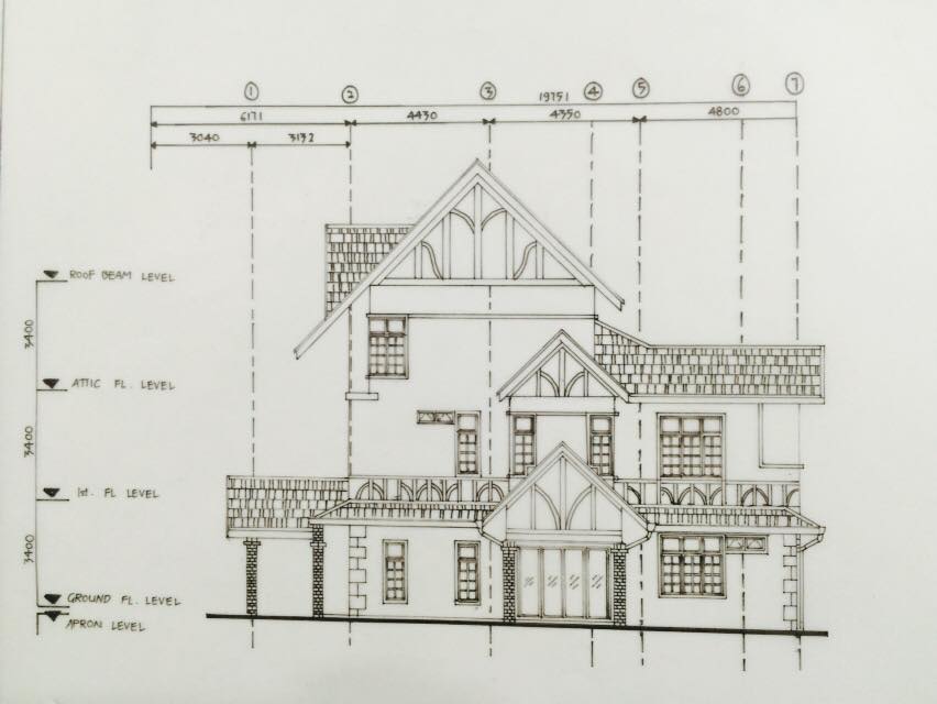 Design Communication: Drawing with scale, section x-x, section y-y