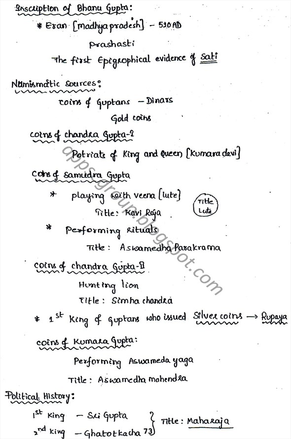 Gupta Age - Ancient India (Short Notes) |APPSC Material, Group 1 Group ...