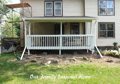 Our Family Inspired Home: Side Porch Outside Reveal and Rock Garden!