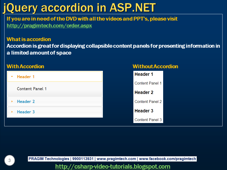 Sql Server Net And C Video Tutorial Jquery Accordion In