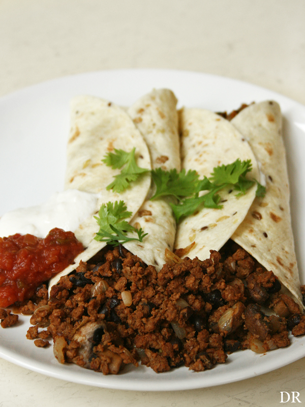 Tortilla wrap met vegetarisch gehakt | Plantaardigheidjes