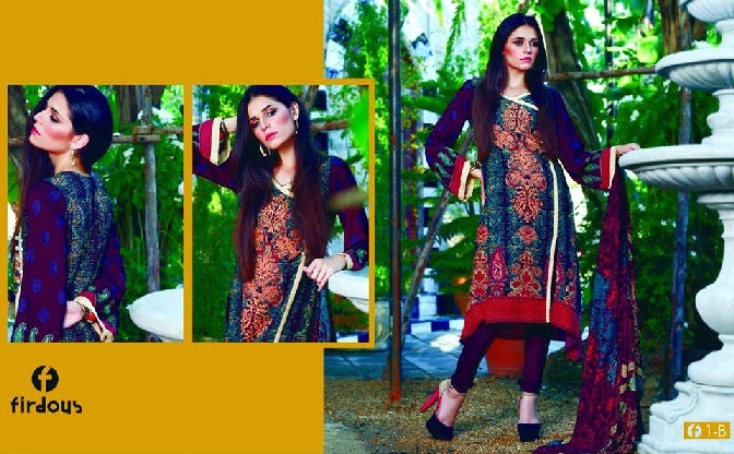 Firdous Digital Viscose Collection 2014-2015 | Firdous Linen Collection ...