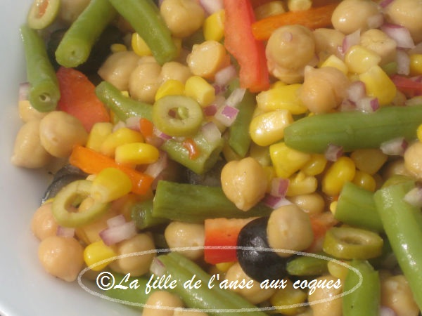 La fille de l'anse aux coques: SALADE DE POIS CHICHES ET DE HARICOTS VERTS