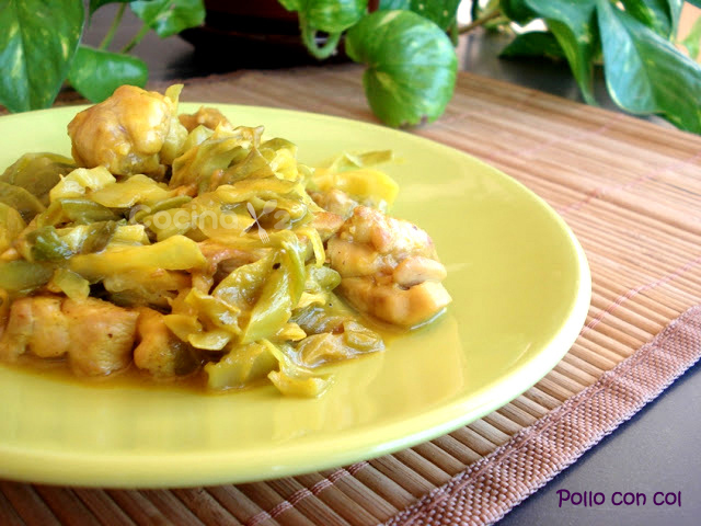 Cocinax2. Las recetas de Laurita.: Pollo con col
