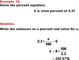 MATH SHARING IDEAS: 6th, 7th & 8th GRADE: Percent