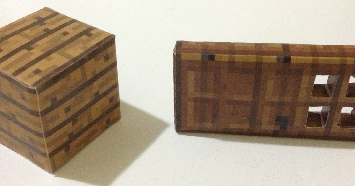 Mini At Least: Papercraft: Minecraft VII (madera y puerta)