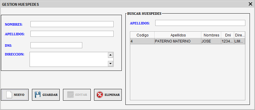 Sistema Hotelero con Reservas y Ventas Java y Mysql(configurable)