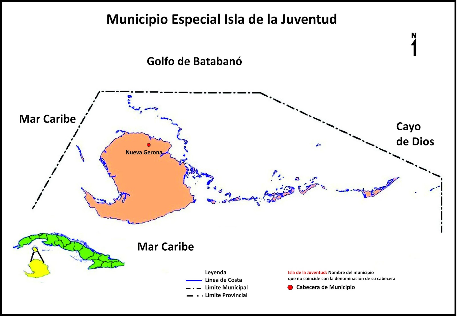 Blog de Biologia: Mapa - Municipio Especial Isla de la Juventud, Cuba