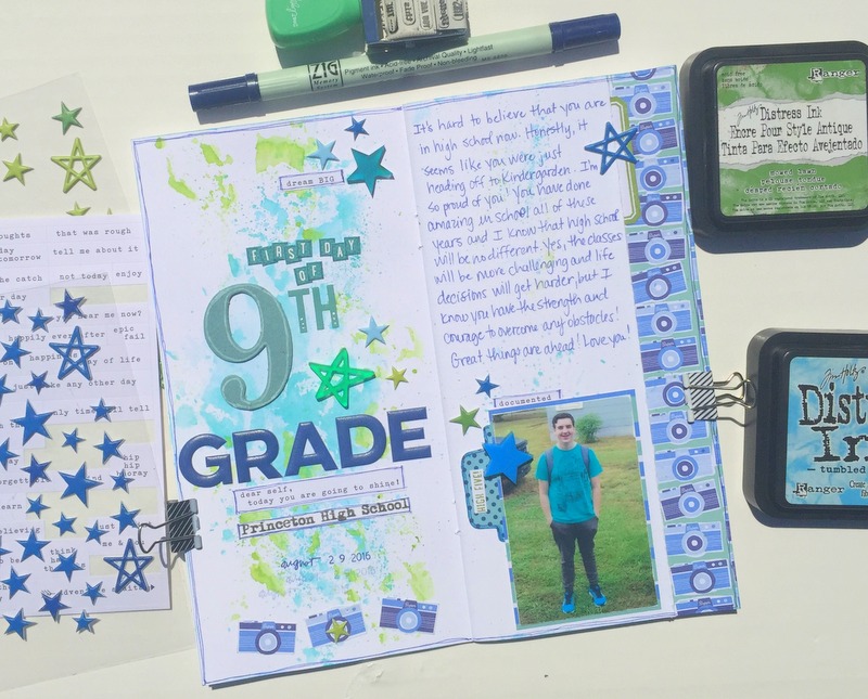 Let's Get Scrappy: First Day of Ninth Grade-Traveler's Notebook