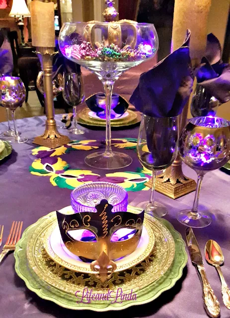 Carnival Party Time Tablescape | Life and Linda