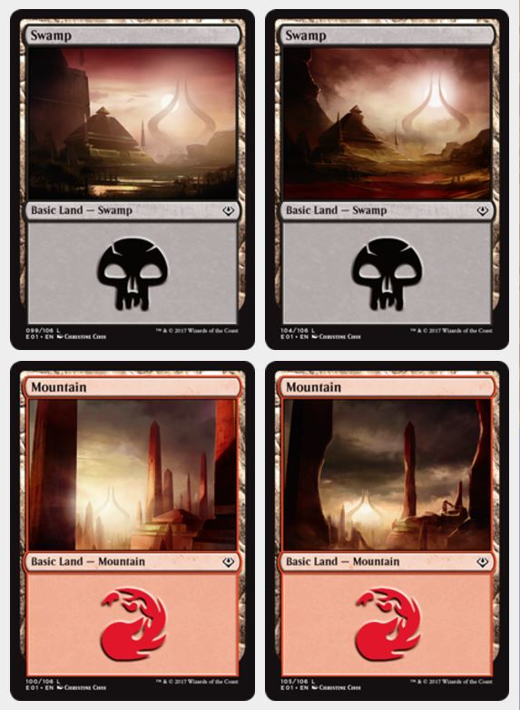 MTG Realm: Hour of Devastation Basic Lands