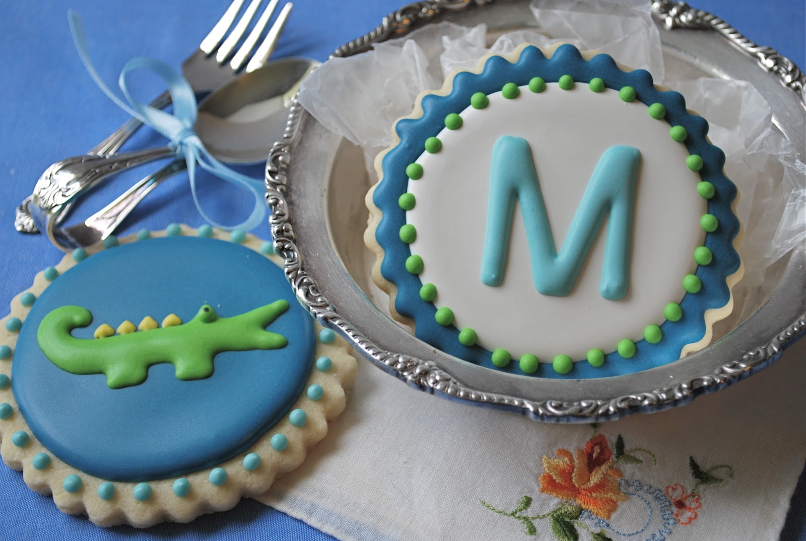 Sweet Goosie Girl: Preppy Gator and Monogram Cookies