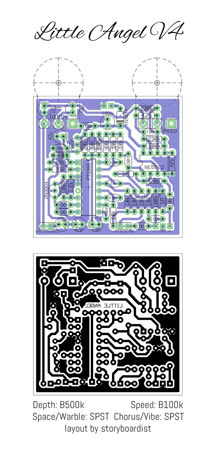 Perf and PCB Effects Layouts: Little Angel V4
