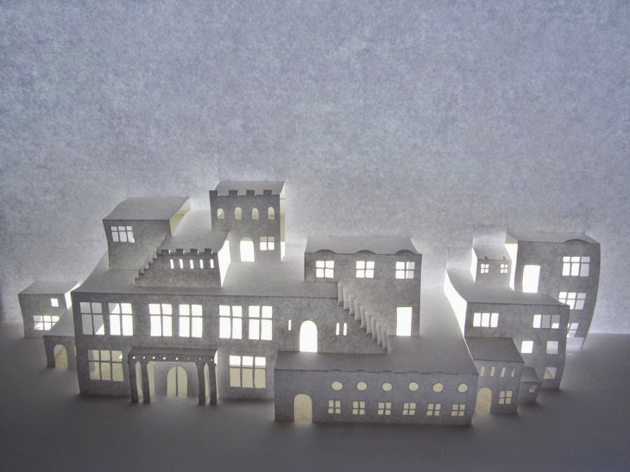 Clare Willcocks: 3D paper cut buildings