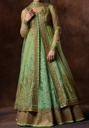 Fashion Mag: Double Open Shirt Embroidery Dress Design for girls