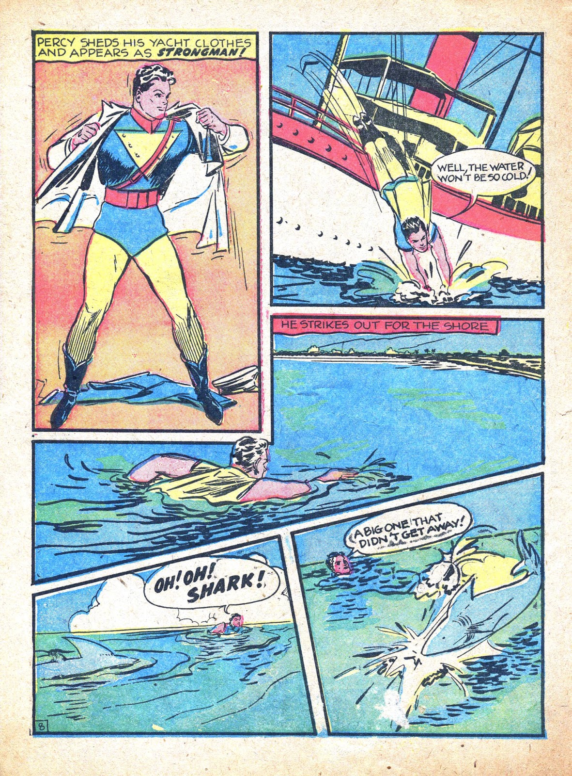 Four-Color Shadows: Strongman-Crash Comics-1940