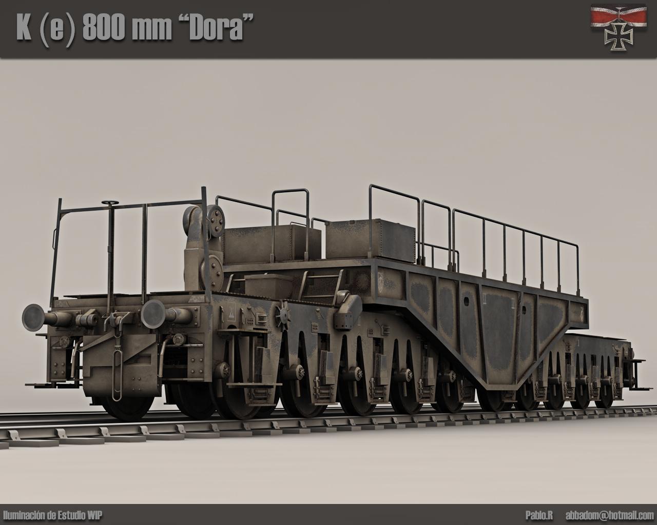 German Railgun K(E) "Dora" | 3D Infografías