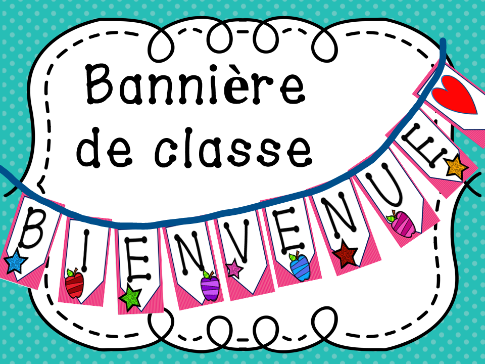 la classe de caro.: Bannière de classe - BIENVENUE