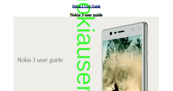 Nokia 3 Manual PDF