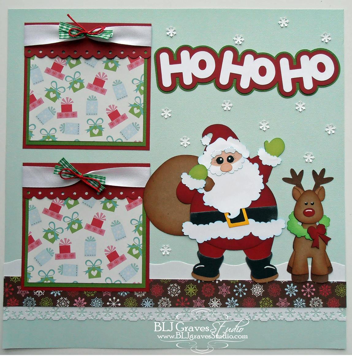 BLJ Graves Studio: Christmas Santa Scrapbook Page
