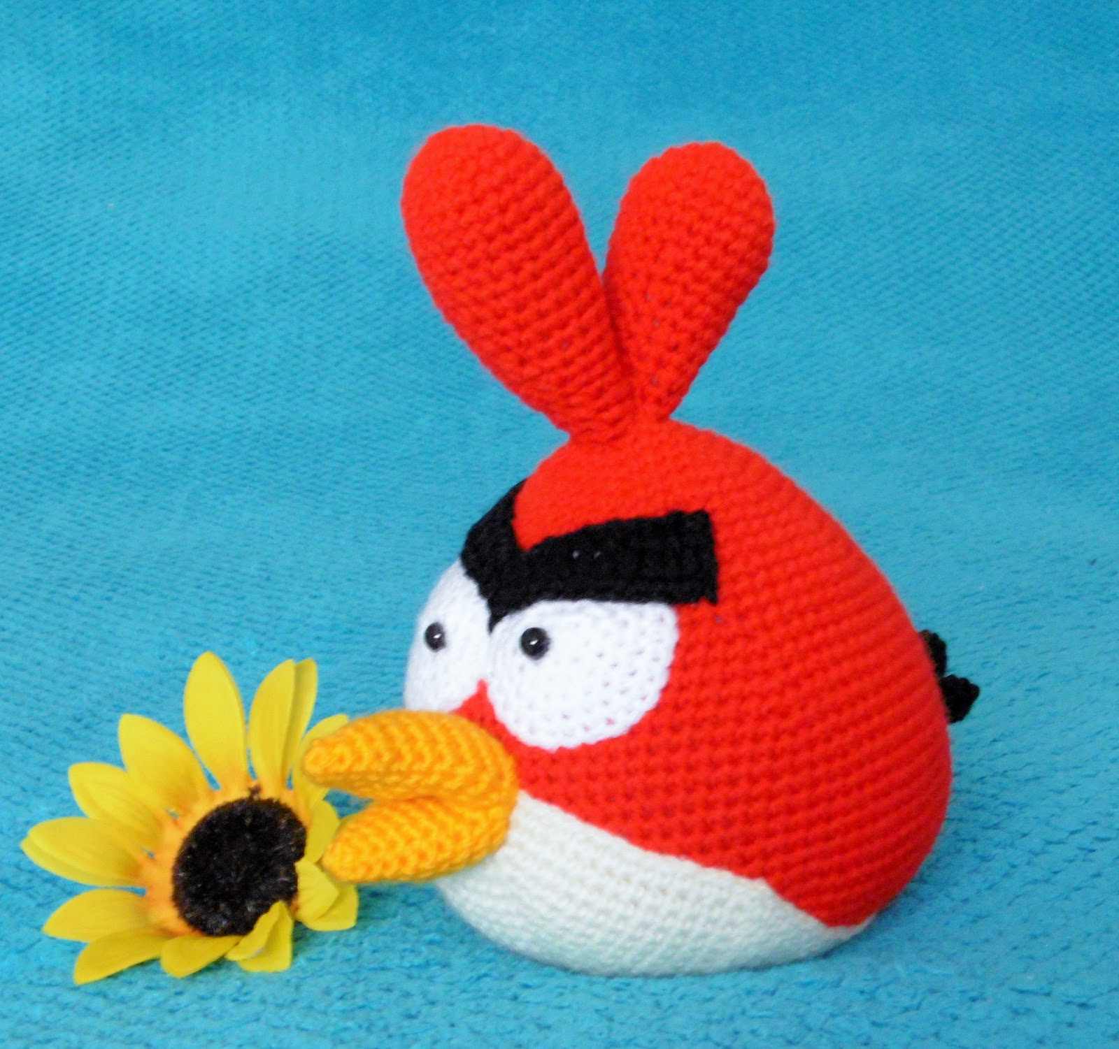 Kirju Mirju käsitöö.: Red Angry Bird. Free amigurumi crochet pattern.