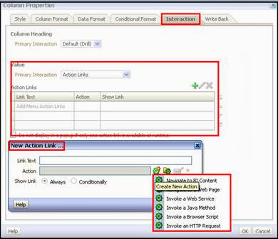 Action Links in OBIEE 11g