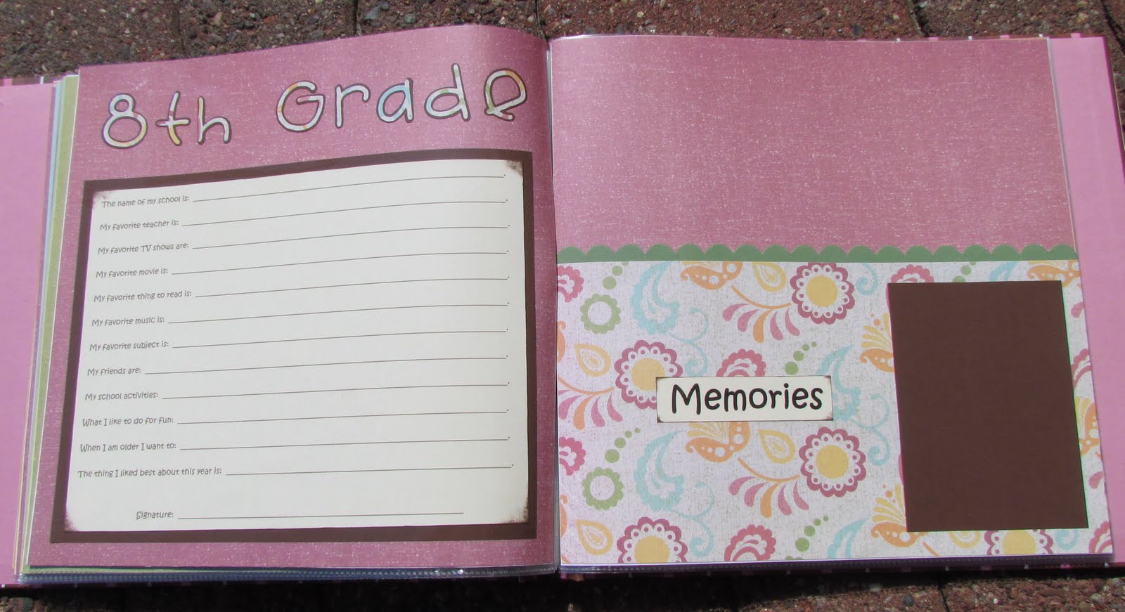 Timesaving Designs: PK-12th grade 12x12 School Memory Album