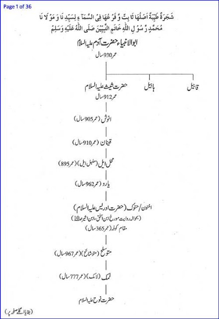 The Islamic view: Shajra e Nasab of Rasool Allah Hazrat Muhammad ...