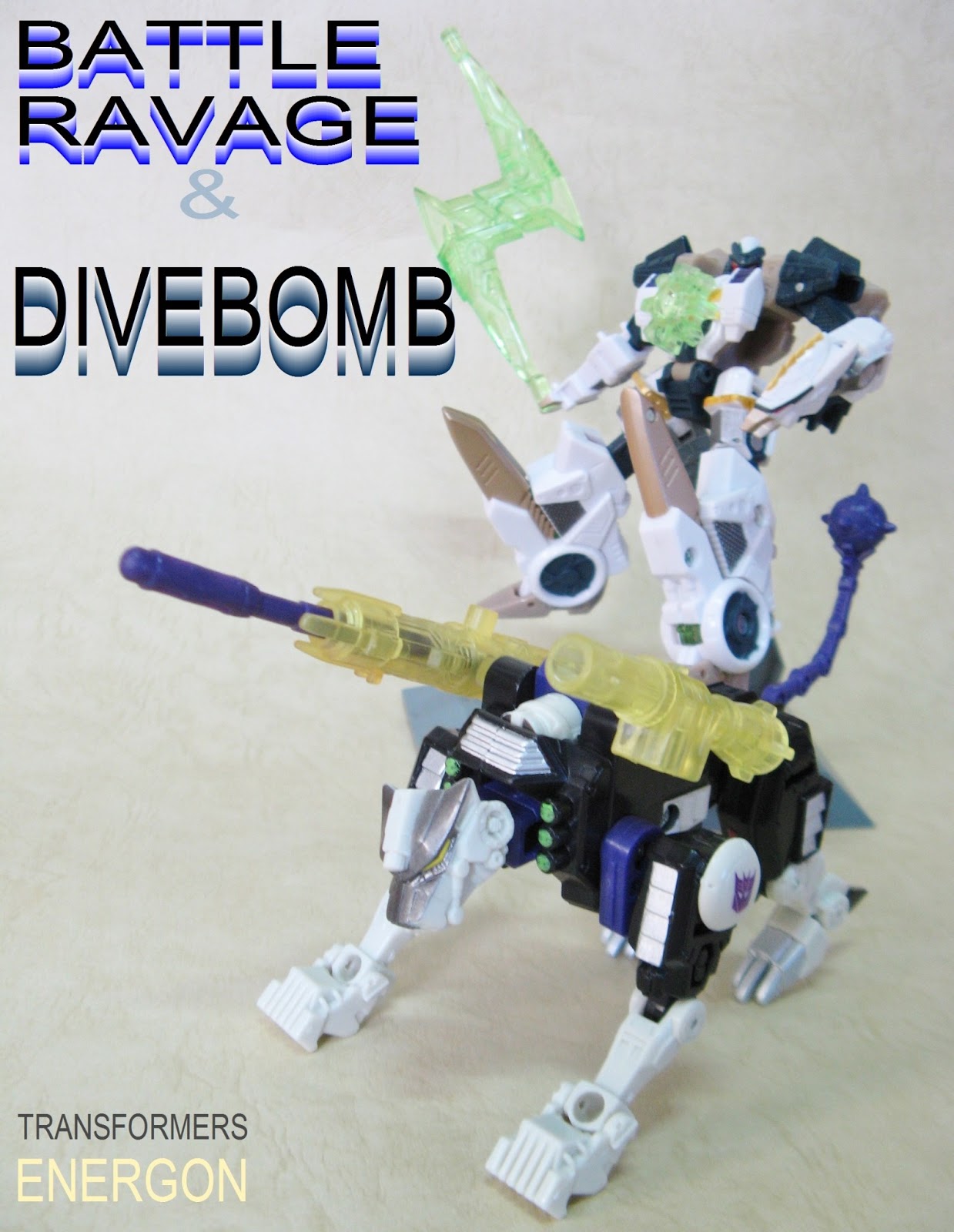 TRANSFORMERS ENERGON Scout class BATTLE RAVAGE & DIVEBOMB變形金剛能量源之戰偵察兵級野犬和投彈