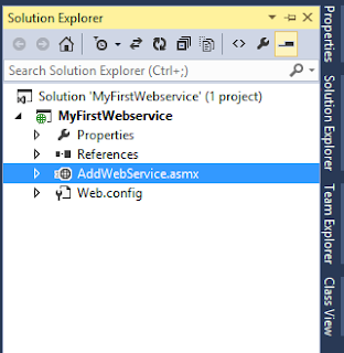 In this sample i am trying to write webservcie for addition functionality. So open AddWebService ...