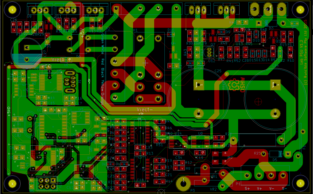Musings of a WAHZ: Lab Power Supply - Board Redesign