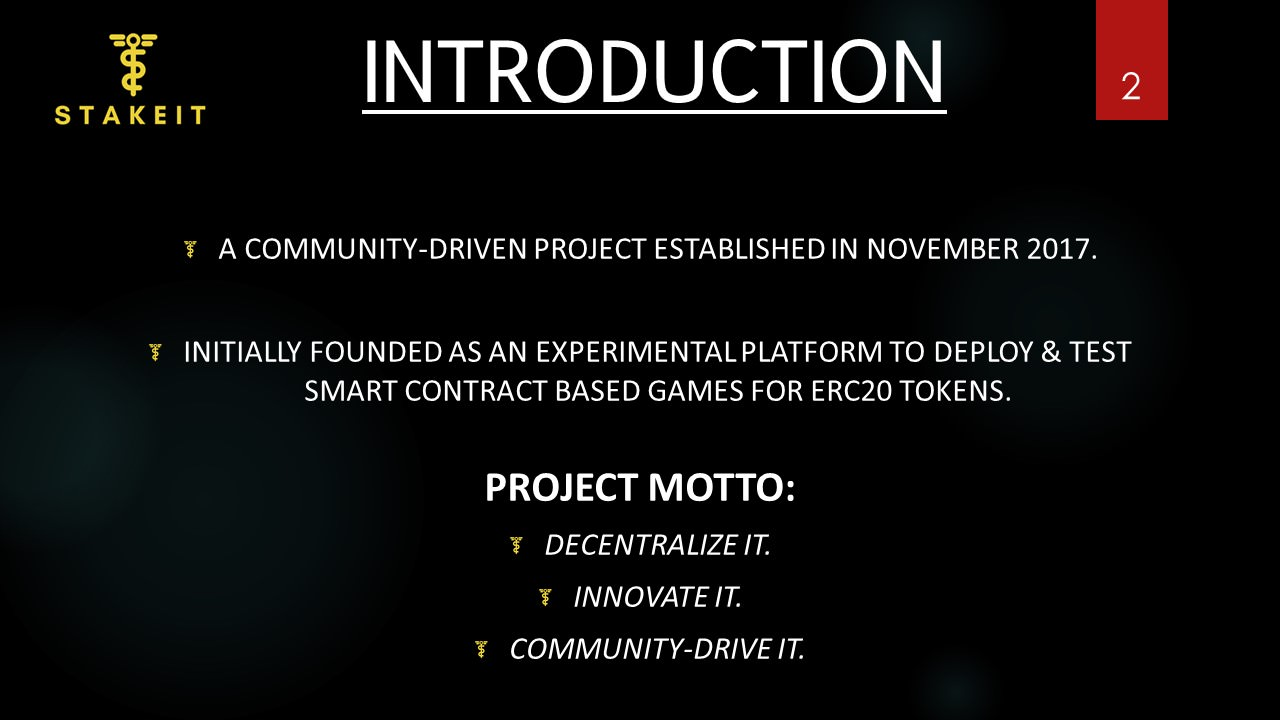 ICO PLUS: Stake It - The World of Stake