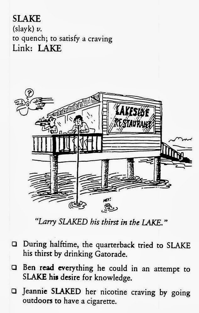 Word of the Week: "slake" ~ Inventors, Creators, Dreamers and Architects