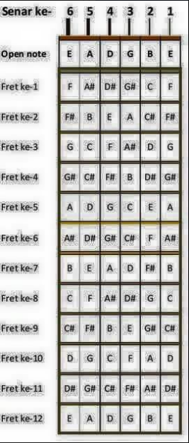 Mengenal Chord Gitar - Pembentukan Chord Dasar ~ Panduan Gitaris