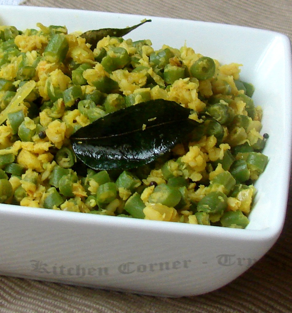 Beans Cheruparippu Thoran