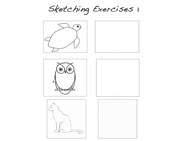 Drawing and Sketching Practice Sheets