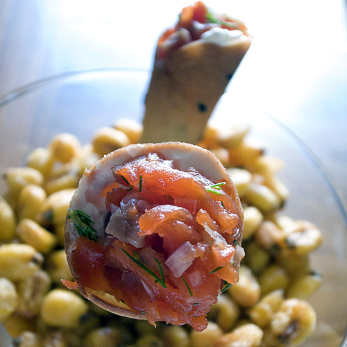 Javaholic: Salmon Cornets with Cold-Smoked Salmon