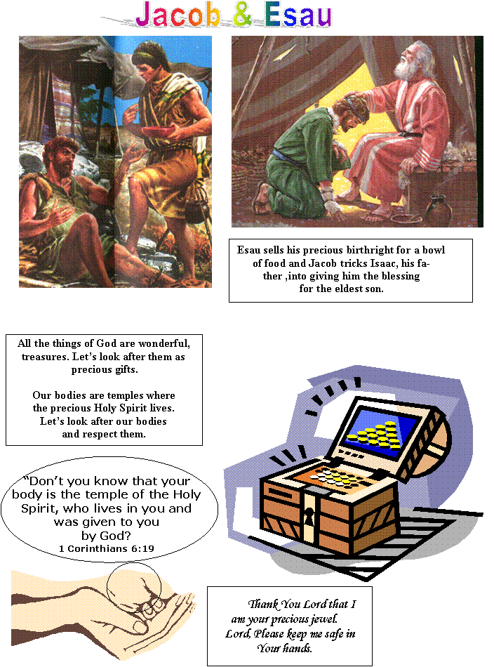 Sunday school with Angela: Year A. 1st Term. Lesson 5. Jacob and Esau