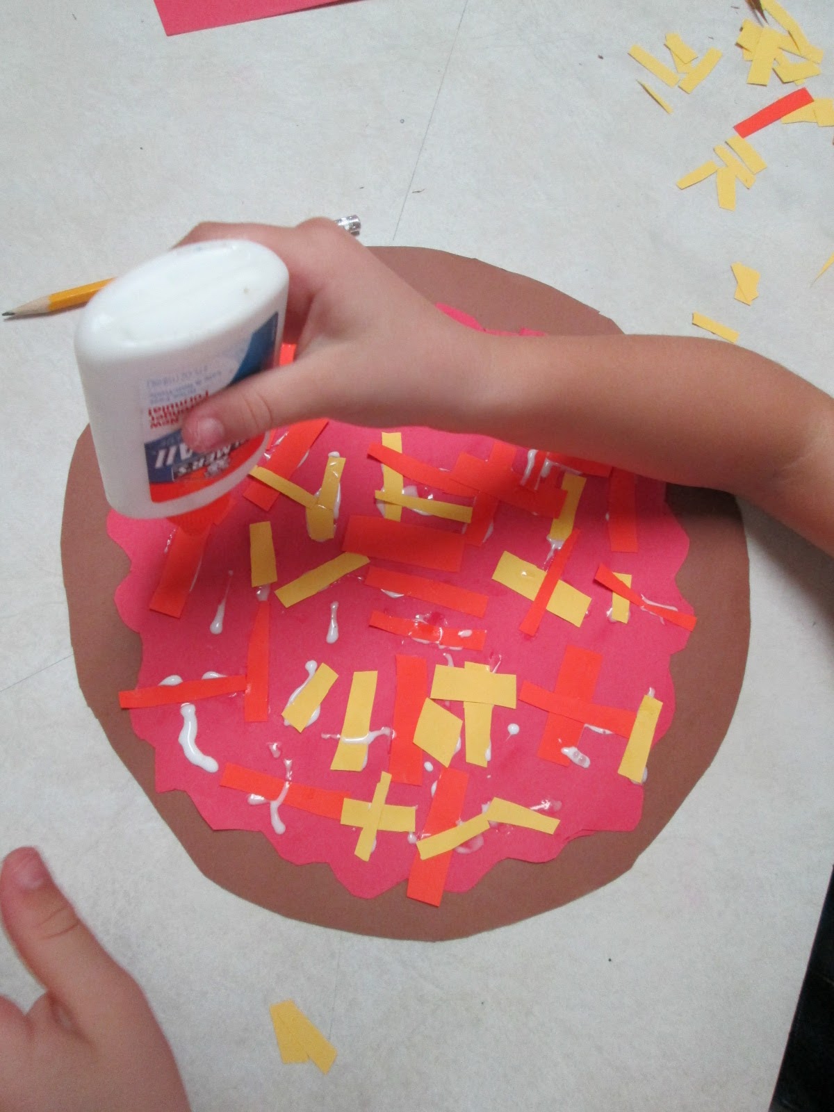 Art With A Smile: First Grade Pizza Collages at St. A