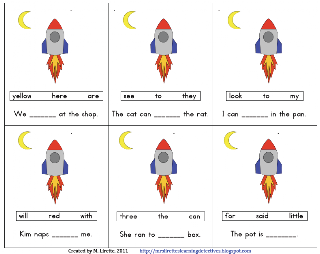 Classroom Freebies Too: Out of This World Cloze Sentence Practice!