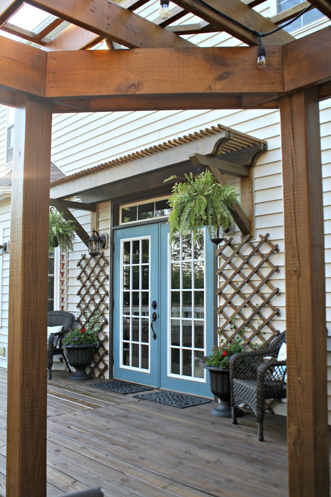 Our beautiful back door transformation! | Thrifty Decor Chick | Thrifty ...